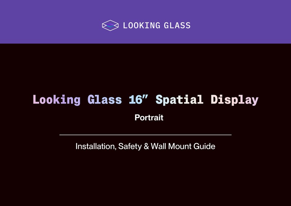 LOOKING GLASS FACTORY LG16-P INSTALLATION AND MOUNTING MANUAL Pdf ...