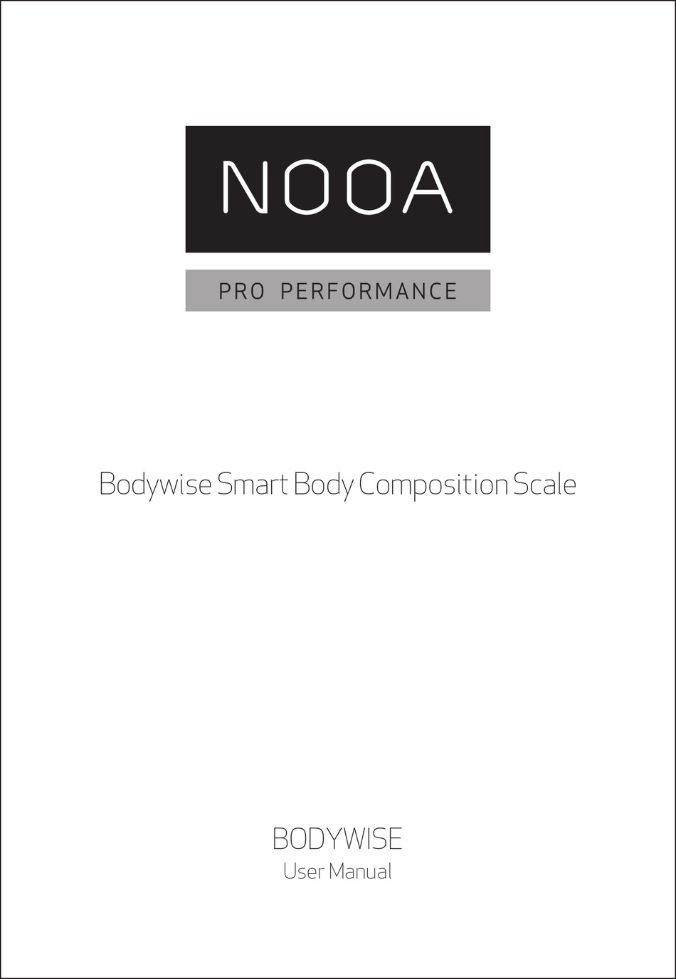 NOOA BODYWISE USER MANUAL Pdf Download | ManualsLib
