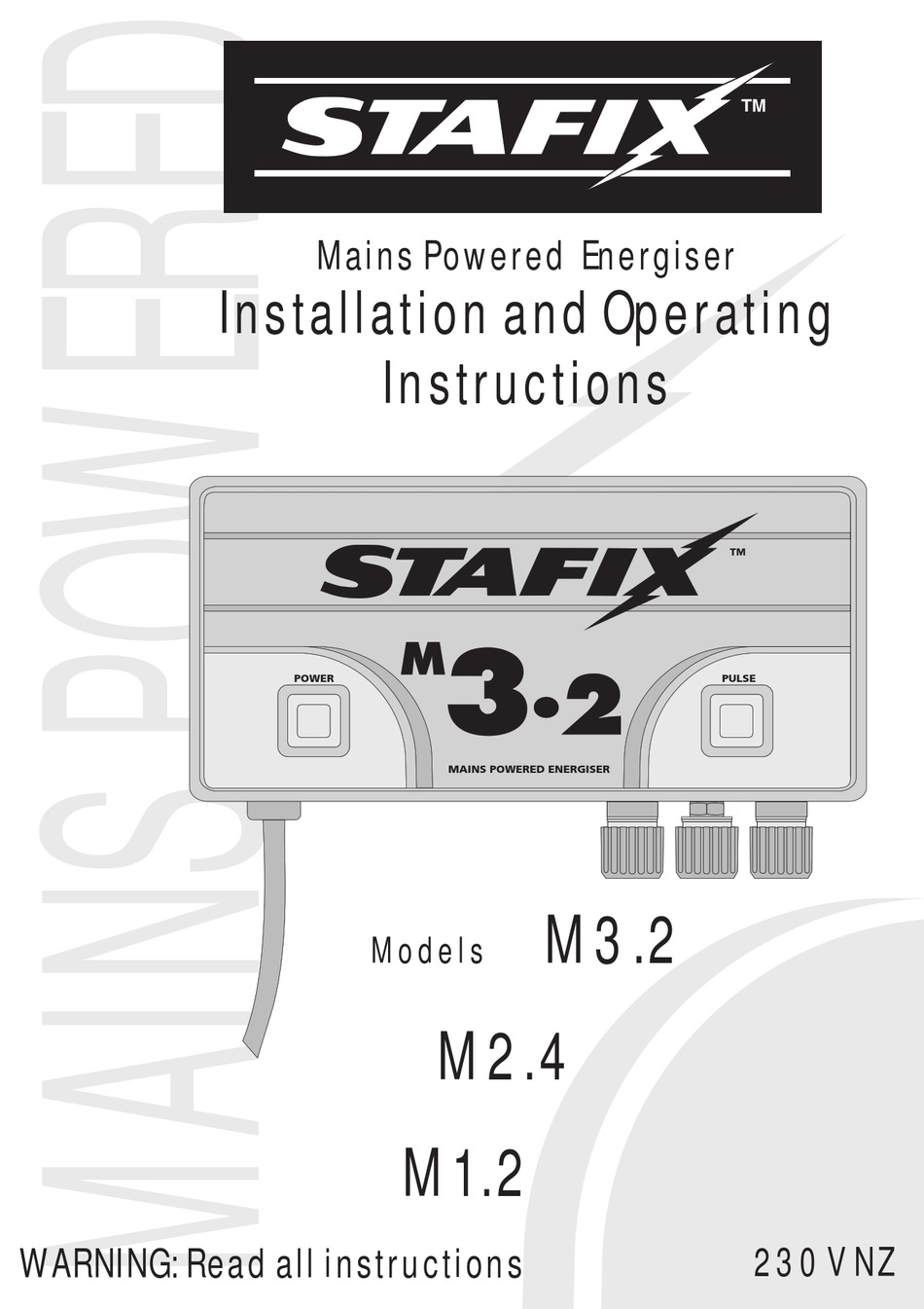 STAFIX M3.2 INSTALLATION AND OPERATING INSTRUCTIONS Pdf Download ...
