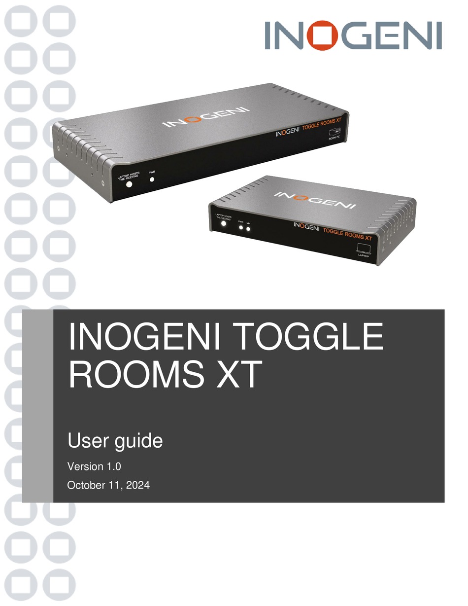 INOGENI TOGGLE ROOMS XT USER MANUAL Pdf Download | ManualsLib