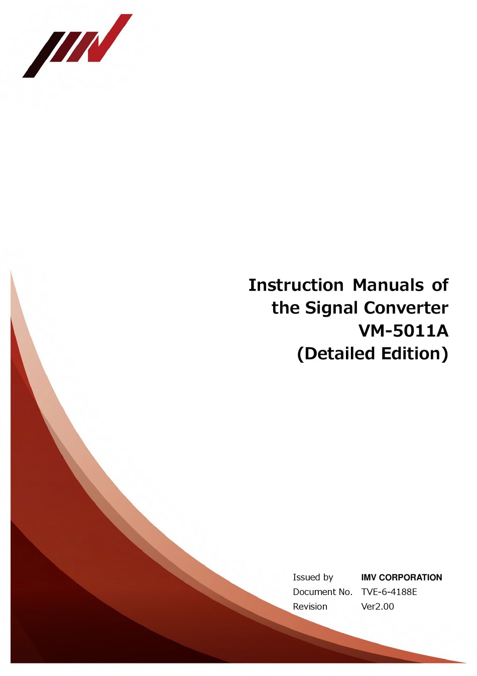 IMV VM-5011A INSTRUCTION MANUALS Pdf Download | ManualsLib