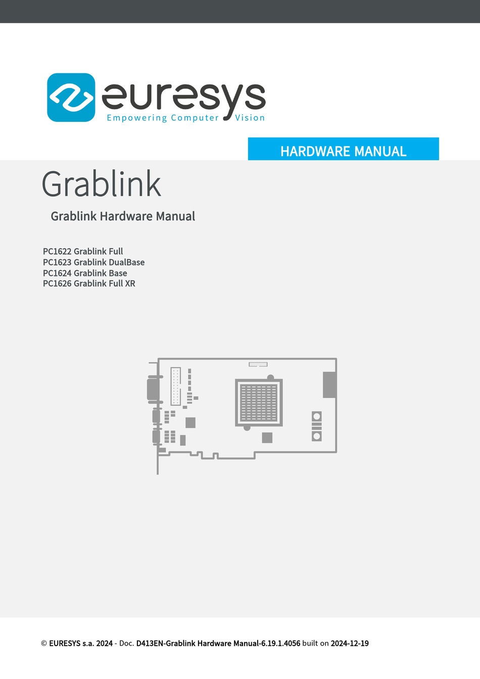 EURESYS PC1622 GRABLINK FULL HARDWARE MANUAL Pdf Download | ManualsLib