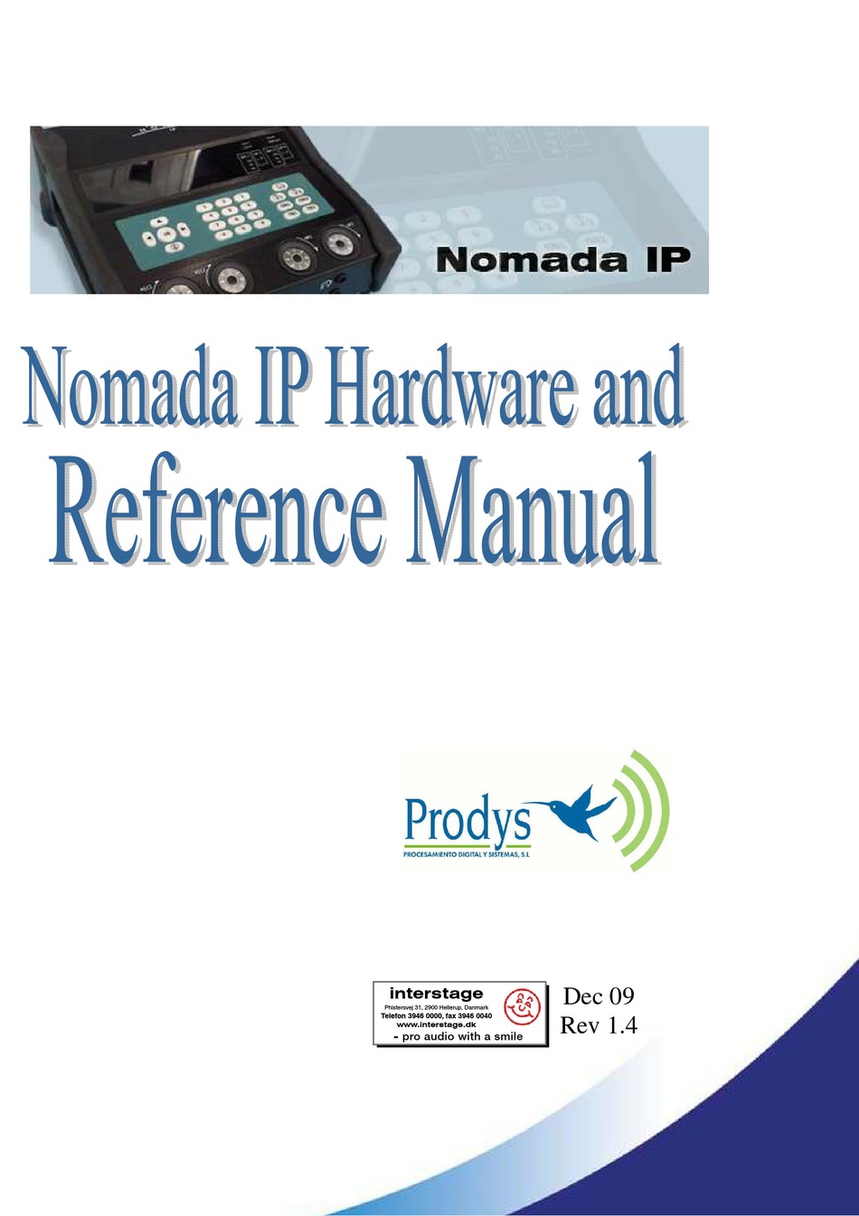 PRODYS NOMADA IP HARDWARE AND REFERENCE MANUAL Pdf Download | ManualsLib