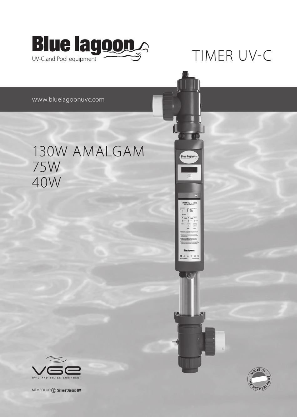 SINVEST VGE BLUE LAGOON TIMER UV-C 40W MANUAL Pdf Download | ManualsLib