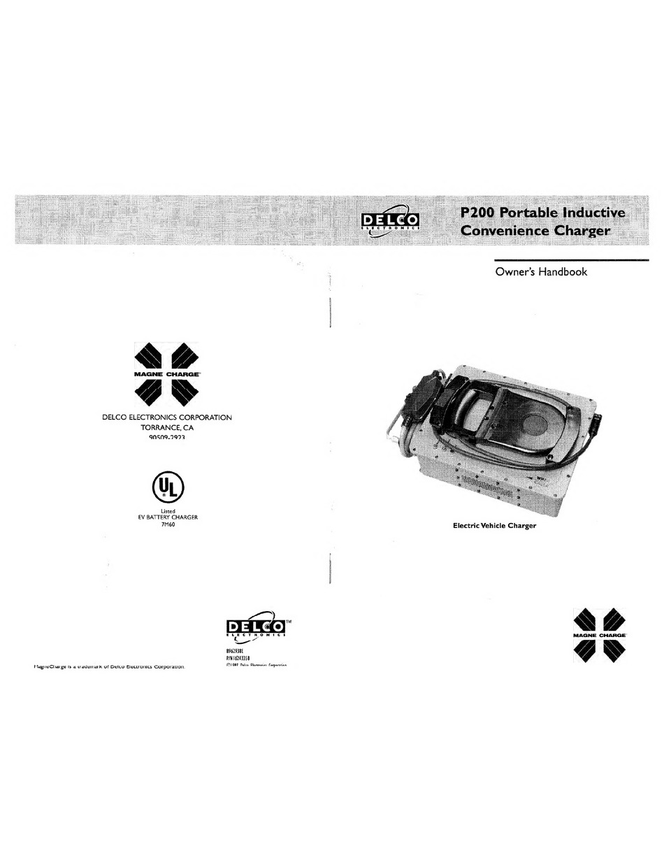 DELCO MAGNE CHARGE P200 OWNER'S HANDBOOK MANUAL Pdf Download | ManualsLib
