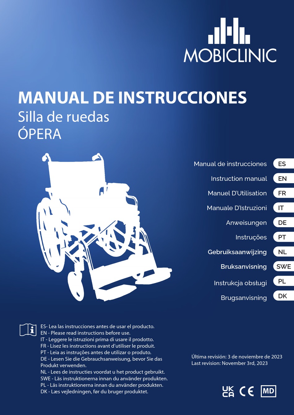 MOBICLINIC OPERA INSTRUCTION MANUAL Pdf Download | ManualsLib