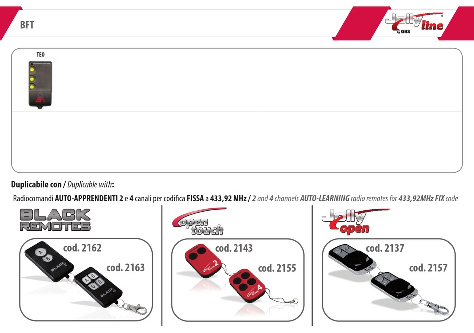 GBS JOLLY BLACK 2162 MANUAL Pdf Download | ManualsLib