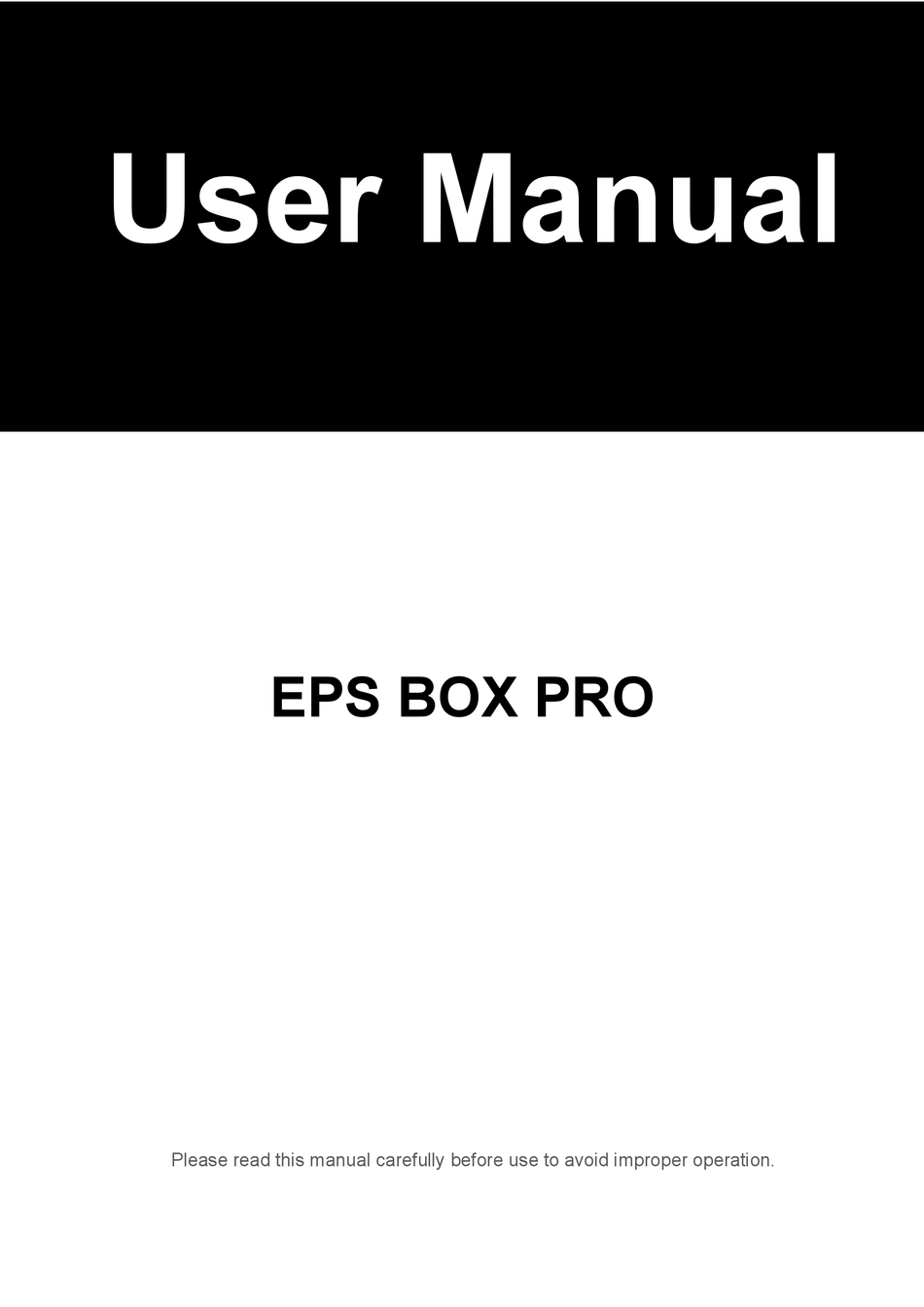FOX ESS EPS BOX PRO USER MANUAL Pdf Download | ManualsLib