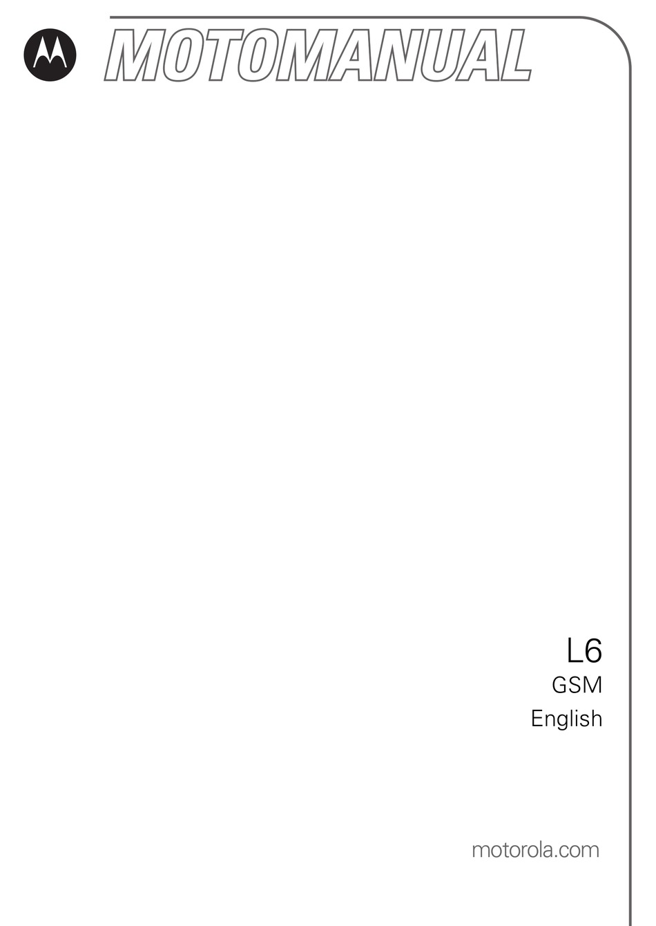 MOTOROLA MOTOSLVR L6 MANUAL Pdf Download | ManualsLib