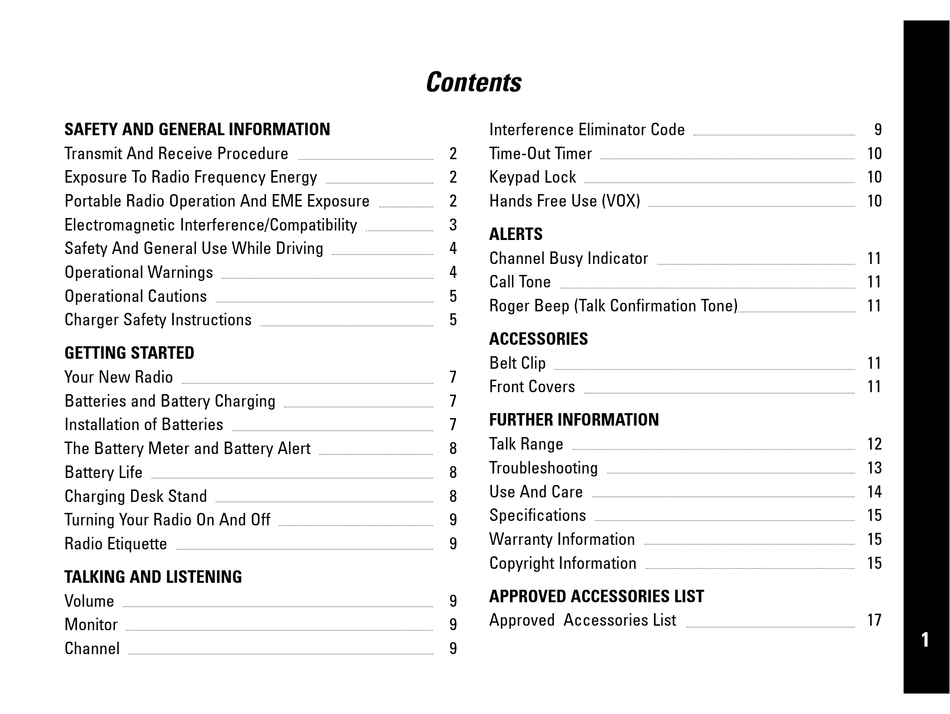 MOTOROLA TWO WAY RADIO MANUAL Pdf Download | ManualsLib