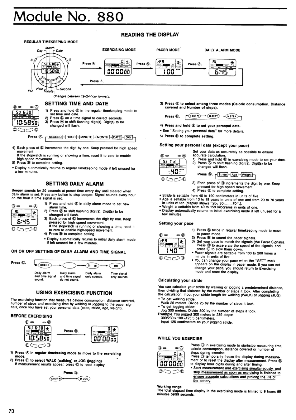 CASIO QW-880 MANUAL Pdf Download | ManualsLib