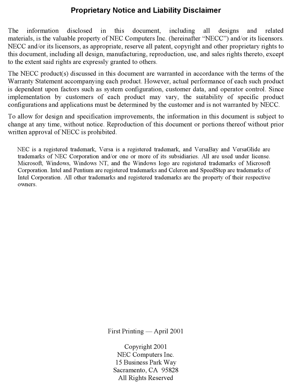 NEC VERSA TXI MANUAL Pdf Download | ManualsLib