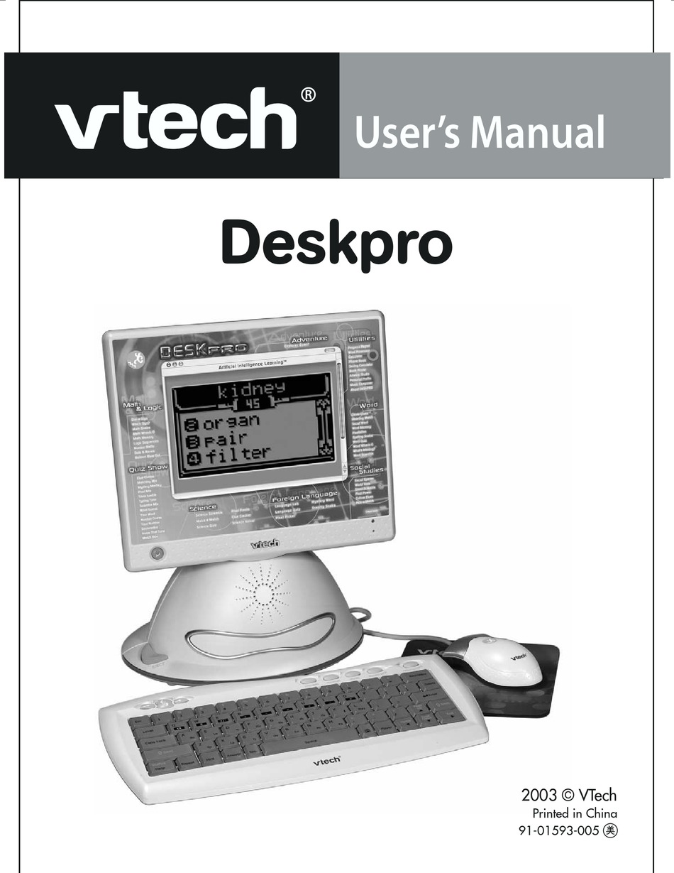 VTECH ARTIFICIAL INTELLIGENCE DESKPRO USER MANUAL Pdf Download | ManualsLib