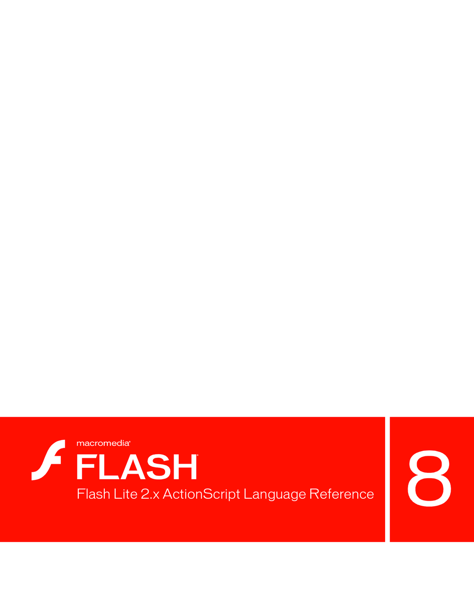 MACROMEDIA FLASH 8-FLASH LITE 2.X ACTIONSCRIPT LANGUAGE REFERENCE Pdf Download | ManualsLib