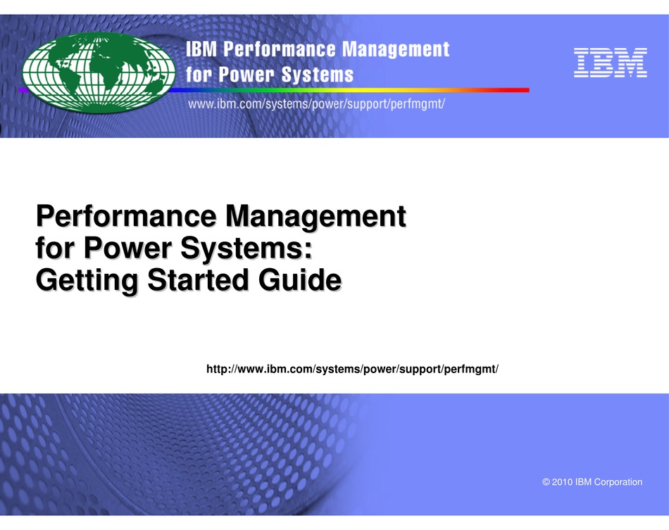 IBM PERFORMANCE MANAGEMENT FOR POWER SYSTEMS GETTING STARTED MANUAL Pdf ...