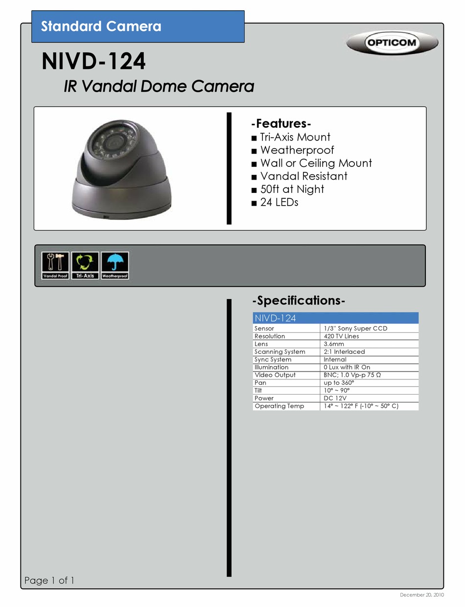 OPTICOM NIVD-124 - DATASHEET 3 DATASHEET Pdf Download | ManualsLib