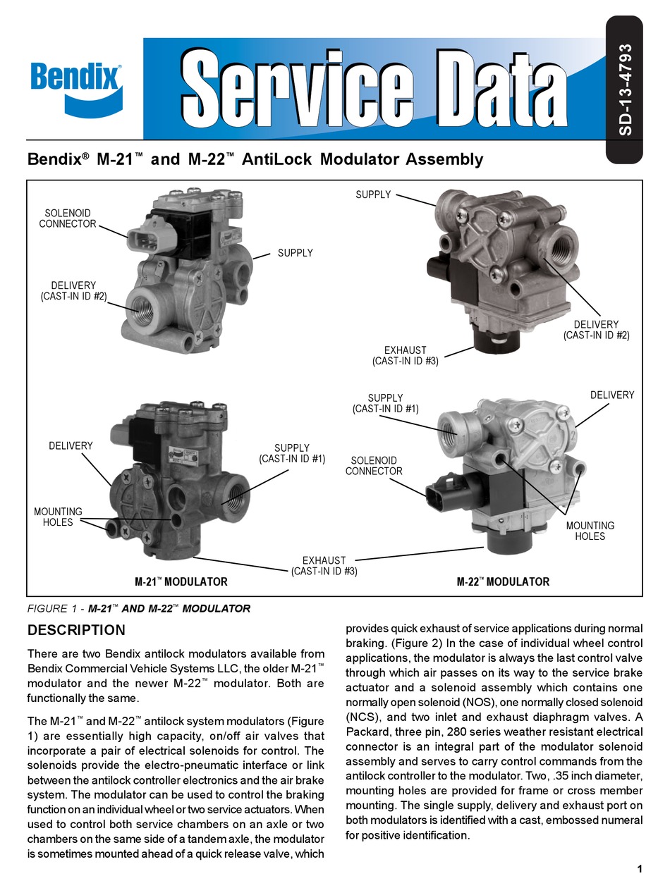 BENDIX M-21-M-22 ANTILOCK MOD ASSY MANUAL Pdf Download | ManualsLib
