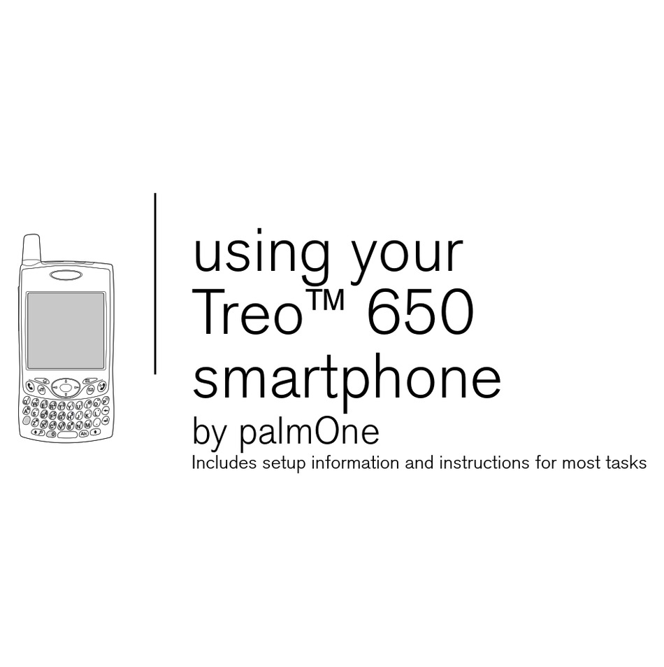 PALMONE TREO 650 - SMARTPHONE 23 MB USING MANUAL Pdf Download | ManualsLib