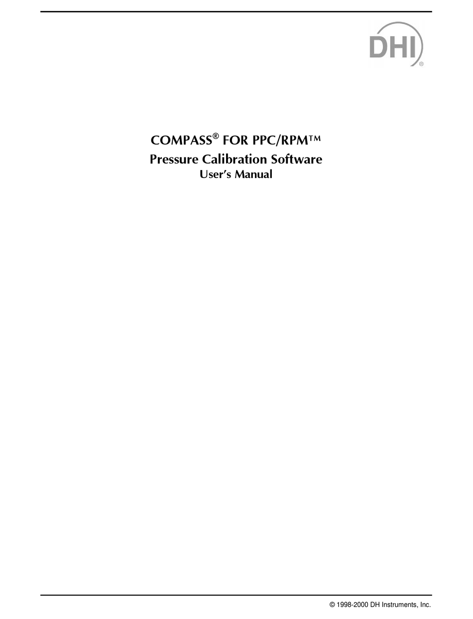 DH INSTRUMENTS COMPASS FOR PPC - V2.0 USER MANUAL Pdf Download | ManualsLib