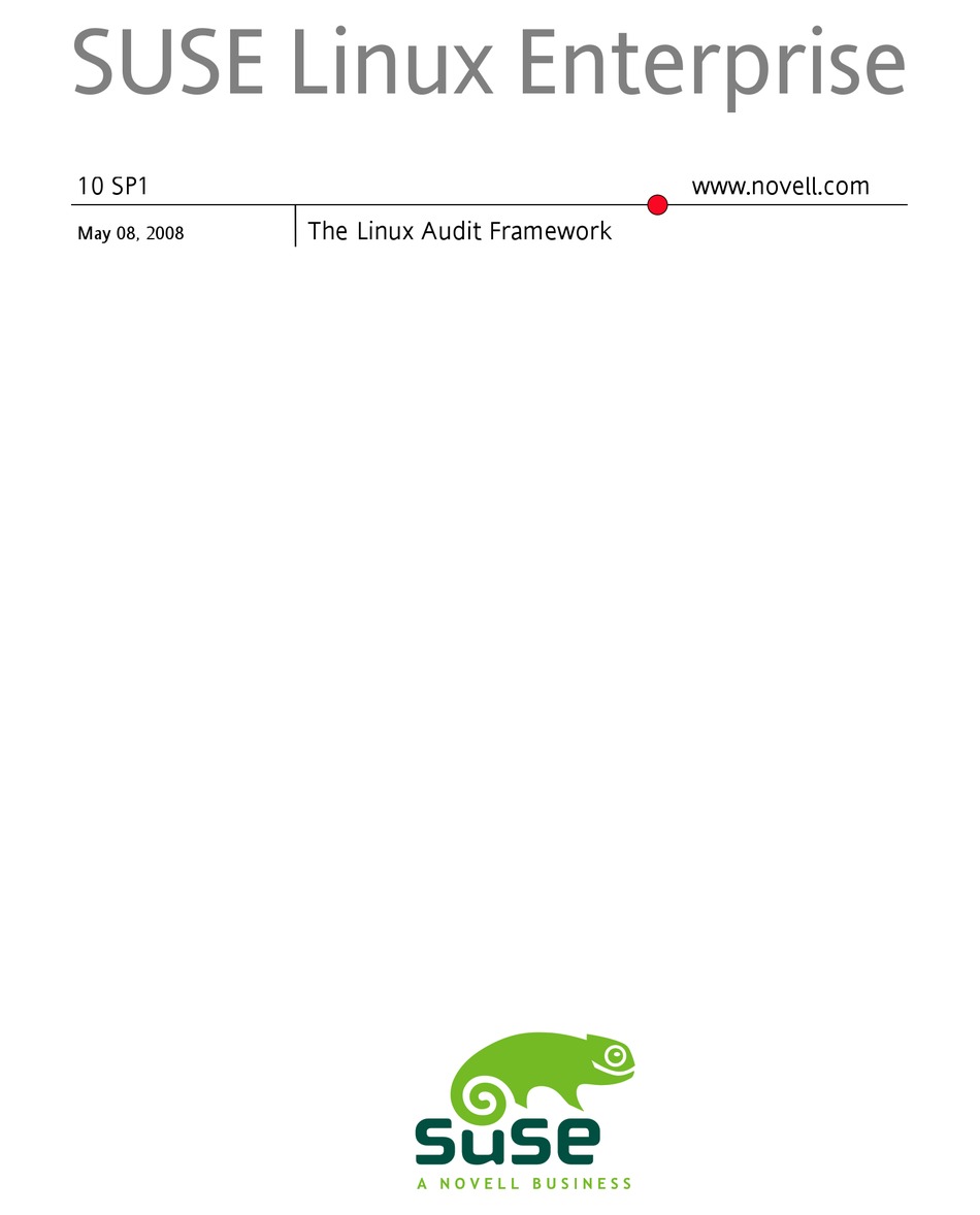 LINUX ENTERPRISE 10 SP1 - THE AUDIT MANUAL Pdf Download | ManualsLib