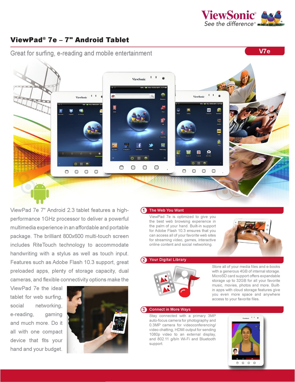 VIEWSONIC VIEWPAD 7E SPECIFICATIONS Pdf Download | ManualsLib