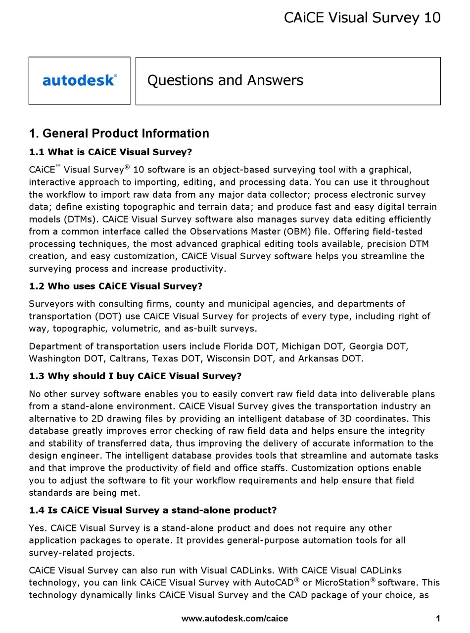 AUTODESK CAICE VISUAL SURVEY 10 QUESTIONS AND ANSWERS MANUAL Pdf autodesk-caice-visual-survey-10-questions-and-answers-manual-pdf