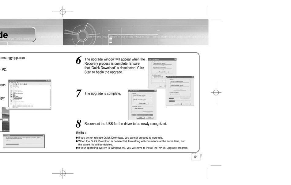 SAMSUNG YP-55I MANUAL Pdf Download | ManualsLib