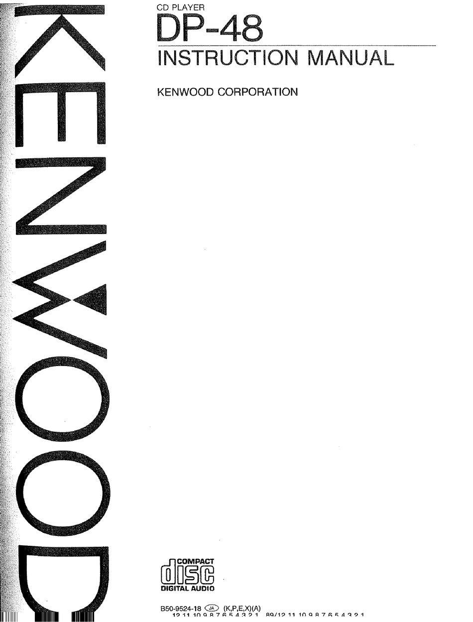 KENWOOD DP-48 INSTRUCTION MANUAL Pdf Download | ManualsLib