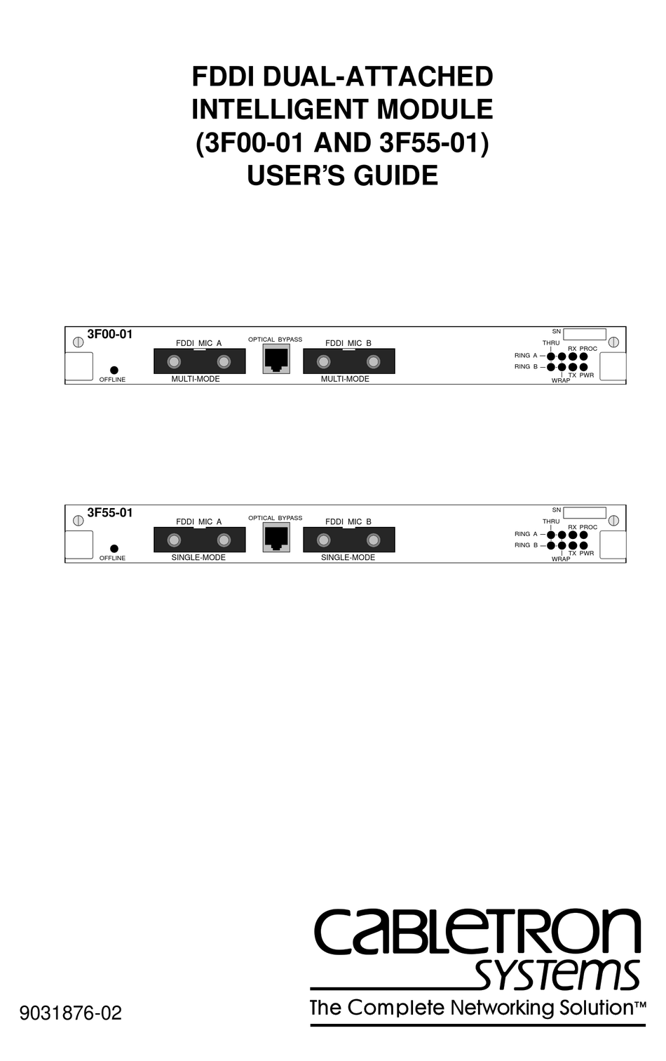 CABLETRON SYSTEMS 3F00-01 USER MANUAL Pdf Download | ManualsLib