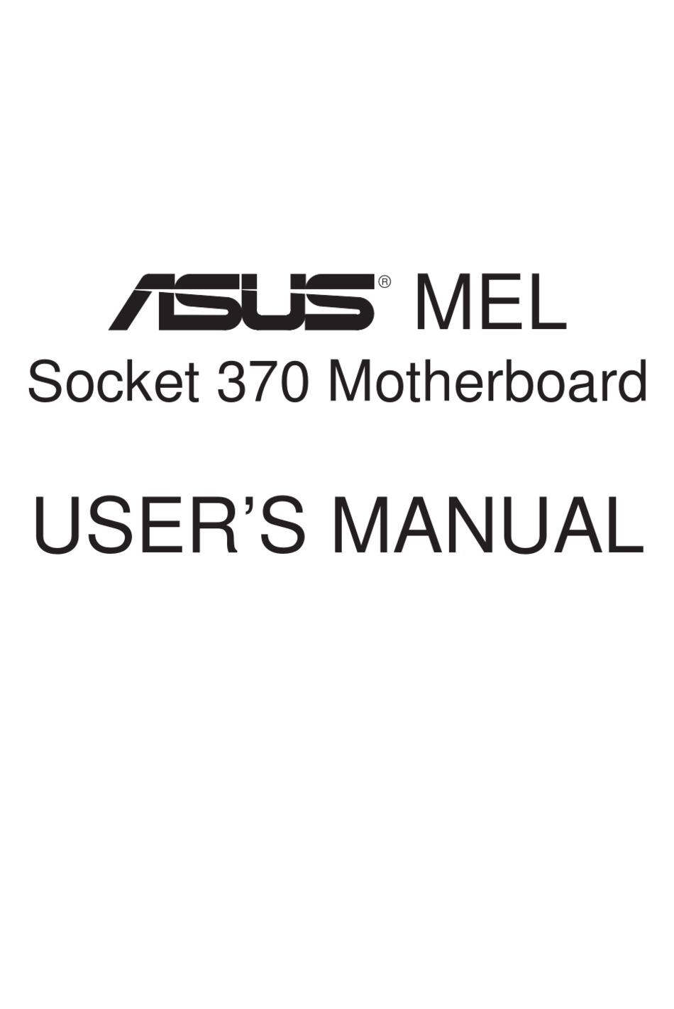 ASUS MEL USER MANUAL Pdf Download | ManualsLib