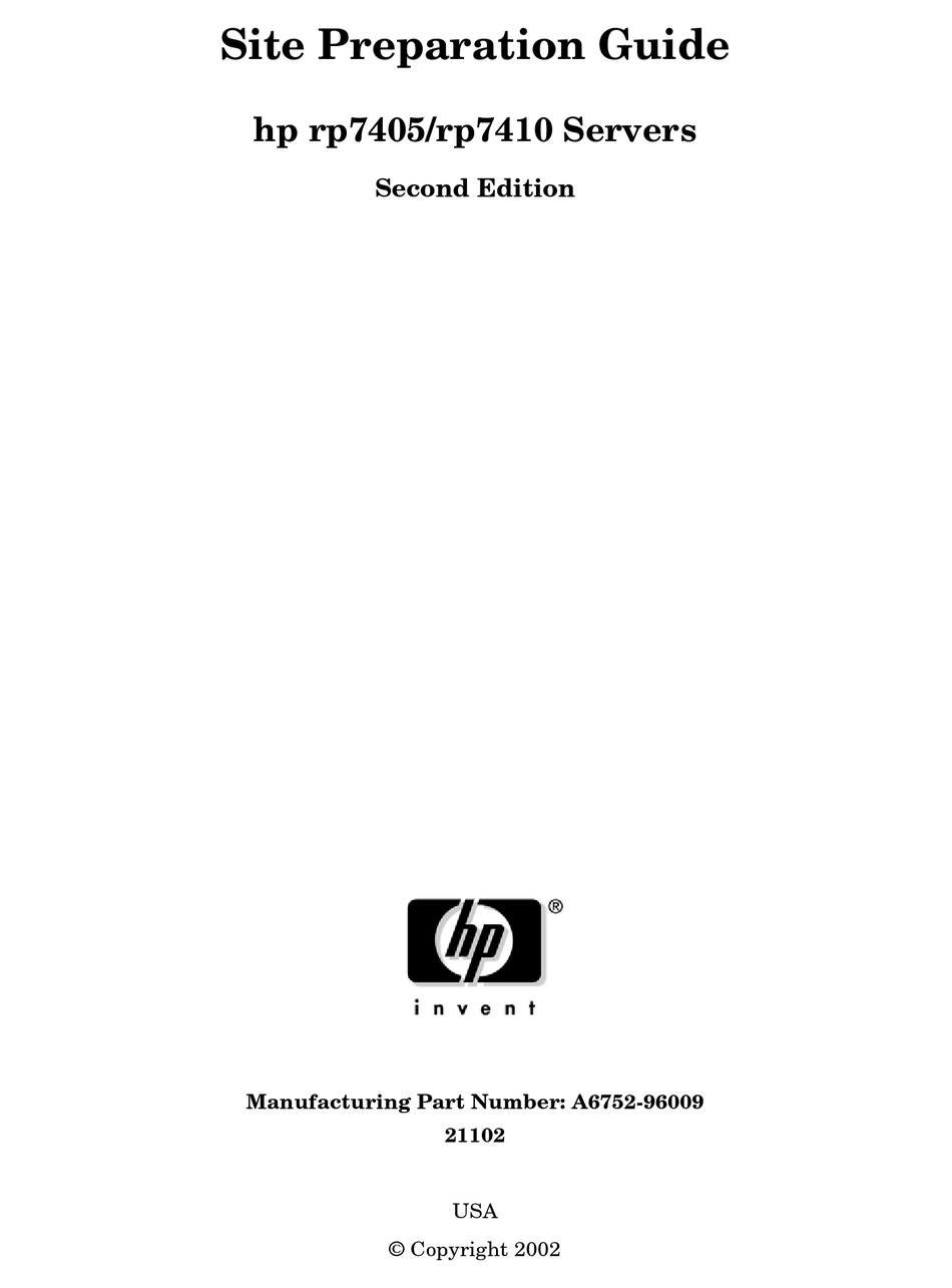 HP RP7410 SERVER 0 MB RAM MANUAL Pdf Download ManualsLib
