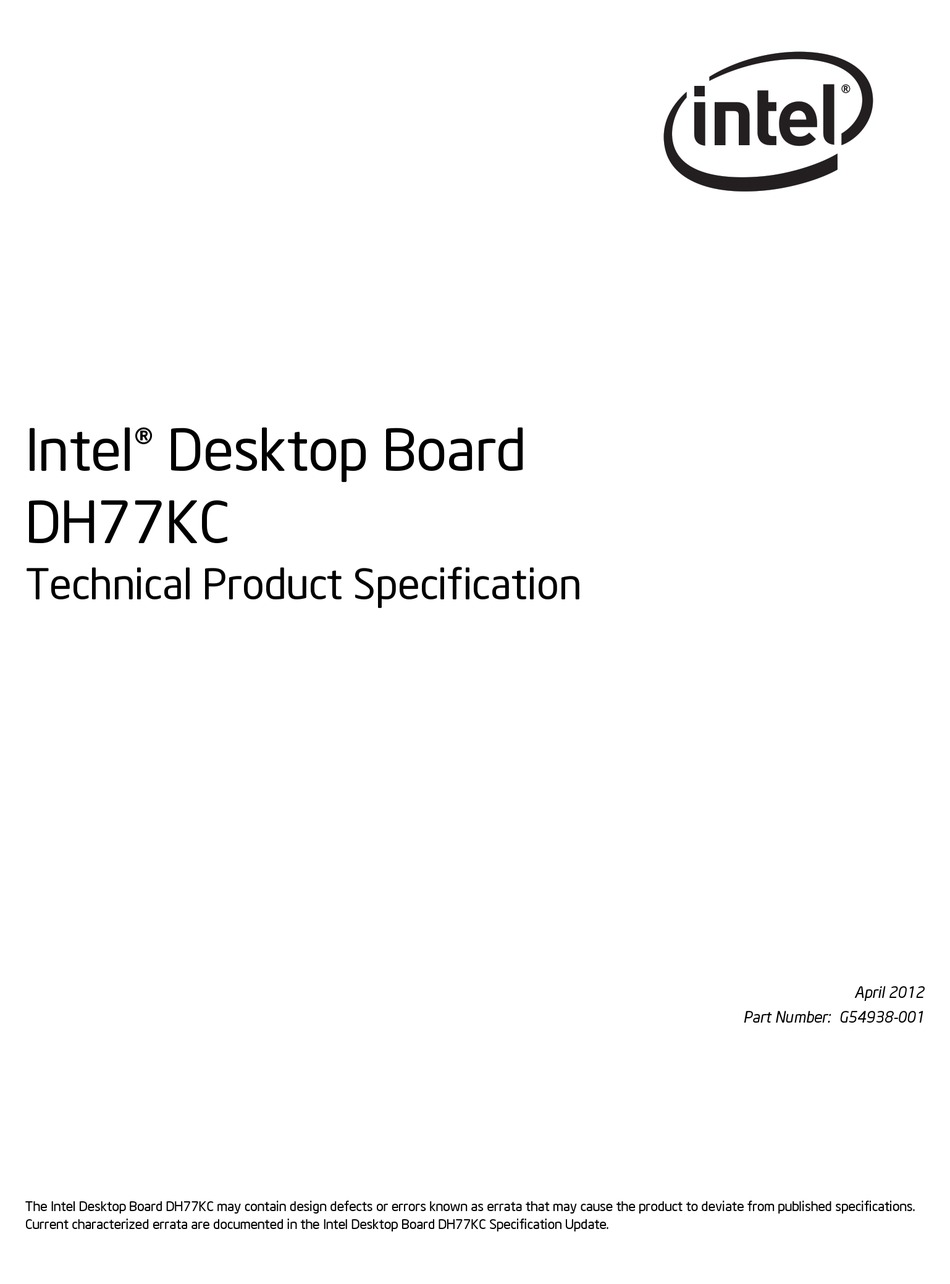 INTEL DH77KC SPECIFICATION Pdf Download | ManualsLib