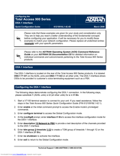 Adtran Total Access 900 Series Manuals | ManualsLib