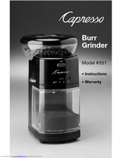 Capresso 551 Manuals | ManualsLib