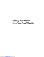 Cardscan 700C Business Card Scanner Manuals