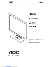 Aoc LM914 Manuals | ManualsLib