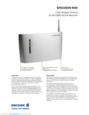 Ericsson W20 Manuals | ManualsLib