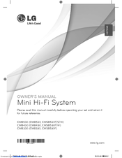 Lg CMS8530W Manuals | ManualsLib