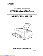 Epson Stylus Color 800 Manuals | ManualsLib
