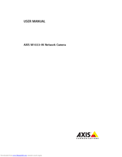 Axis M1033-W Manuals | ManualsLib