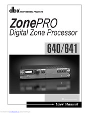 Dbx Zone Pro 640 Manuals | ManualsLib