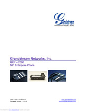 Grandstream networks Grandstream GXP-2000 Manuals | ManualsLib