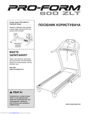 Pro-form 600 Zlt Treadmill Manuals | ManualsLib