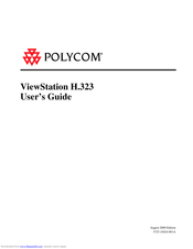 Polycom ViewStation H.323 Manuals | ManualsLib
