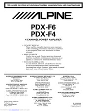 Alpine PDX-F6 Manuals | ManualsLib
