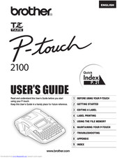 Brother P-Touch 2100 Manuals | ManualsLib