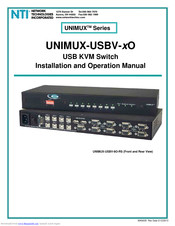 Network technologies UNIMUX-USBV-2O Manuals | ManualsLib