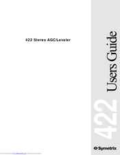 User Manuals: Symetrix 422 Stereo AGC Leveler