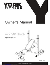 York fitness 540 Bench Manuals | ManualsLib