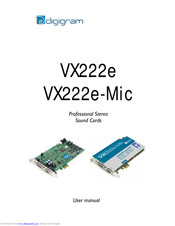 Digigram VX222e-Mic Manuals | ManualsLib